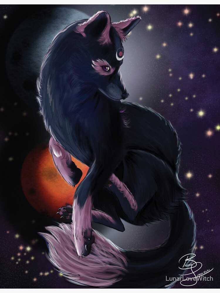 "Mystic Fox (With background)" Sticker for Sale by LunarLoveWitch ...