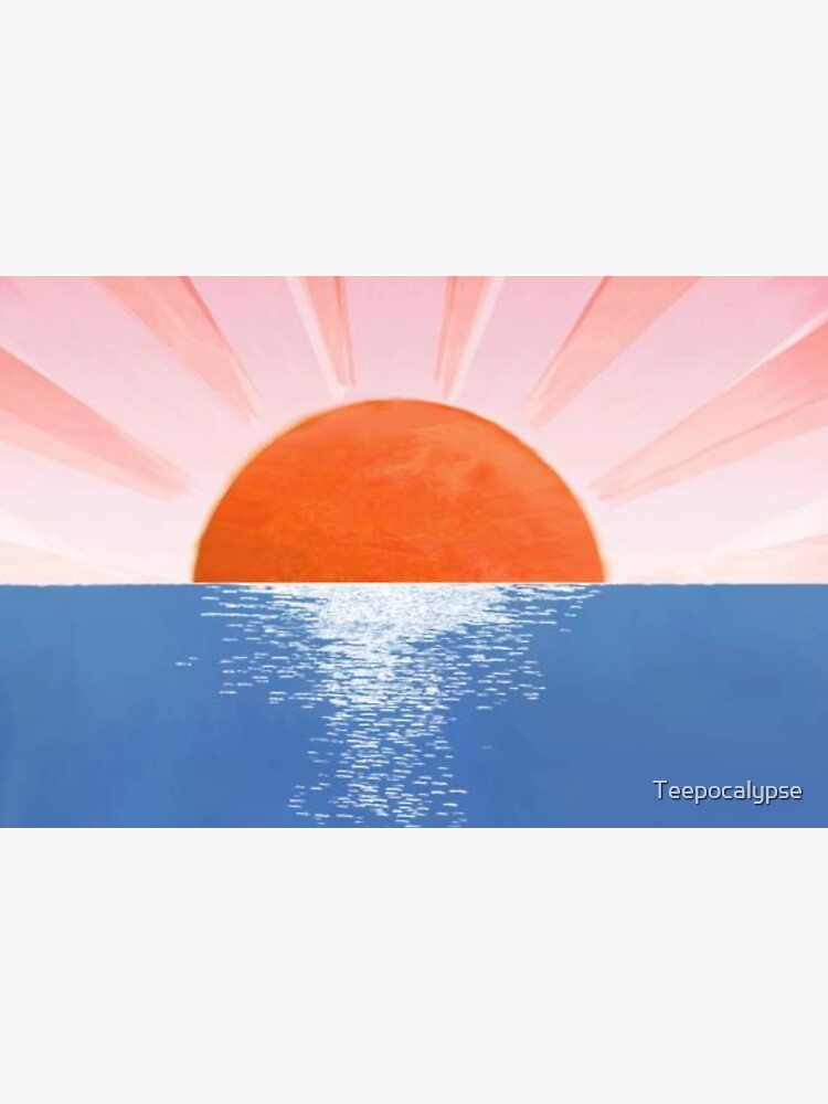 "Portrait of a Rising Sun Over Ocean Scenic Landscape" Sticker for Sale ...
