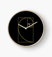 Fibonacci Spiral Clocks | Redbubble