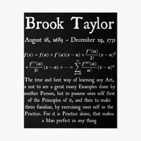"Brook Taylor Mathematician Calculus Mathematics Quote Vintage Math ...