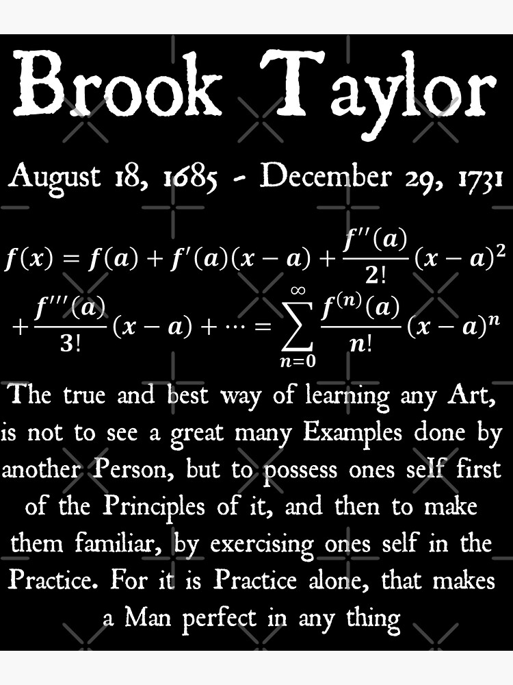 "Brook Taylor Mathematician Calculus Mathematics Quote Vintage Math ...