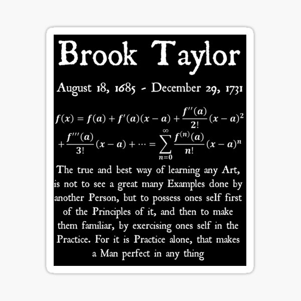 "Brook Taylor Mathematician Calculus Mathematics Quote Vintage Math ...