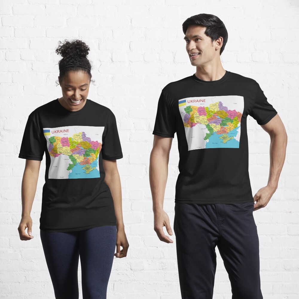 "Administrative map of Ukraine" Photographic Print for Sale by alijun ...