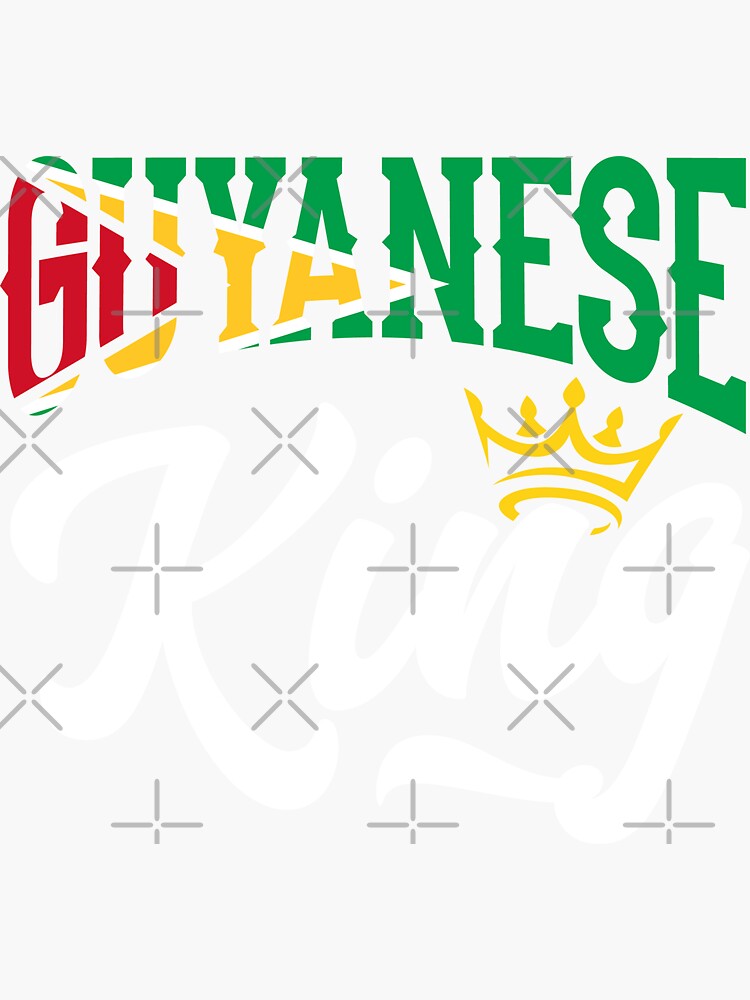 "Guyanese King Guyana Guyana Flag" Sticker for Sale by ShopTheStyle ...