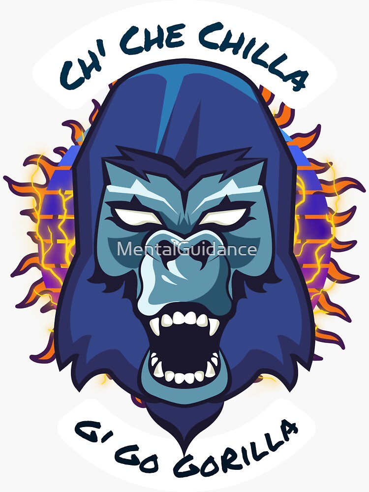 "Gorilla Jungle Che Chilla Go Gorilla Icy" Sticker for Sale by ...