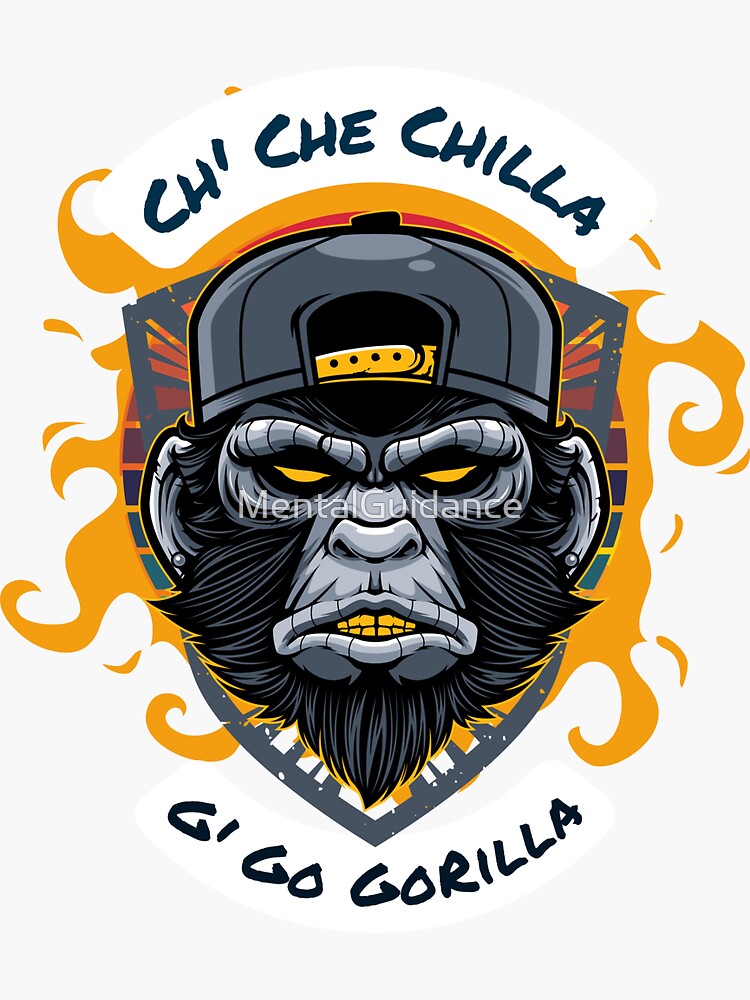"Gorilla Jungle Che Chilla Go Gorilla Bloody" Sticker for Sale by ...