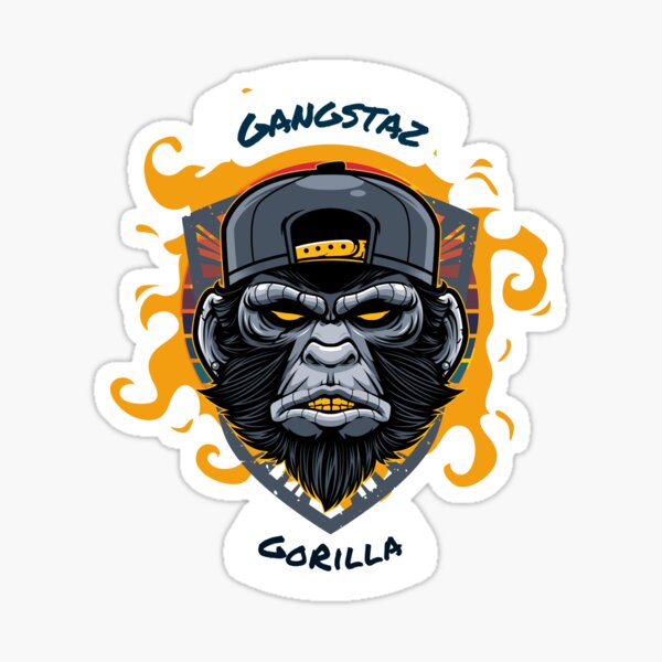 "Gorilla Jungle Gangstaz Gorilla Bloody" Sticker for Sale by ...
