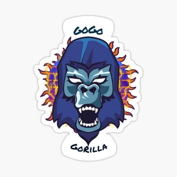 "Gorilla Jungle Go Go Gorilla Icy" Sticker for Sale by MentalGuidance ...