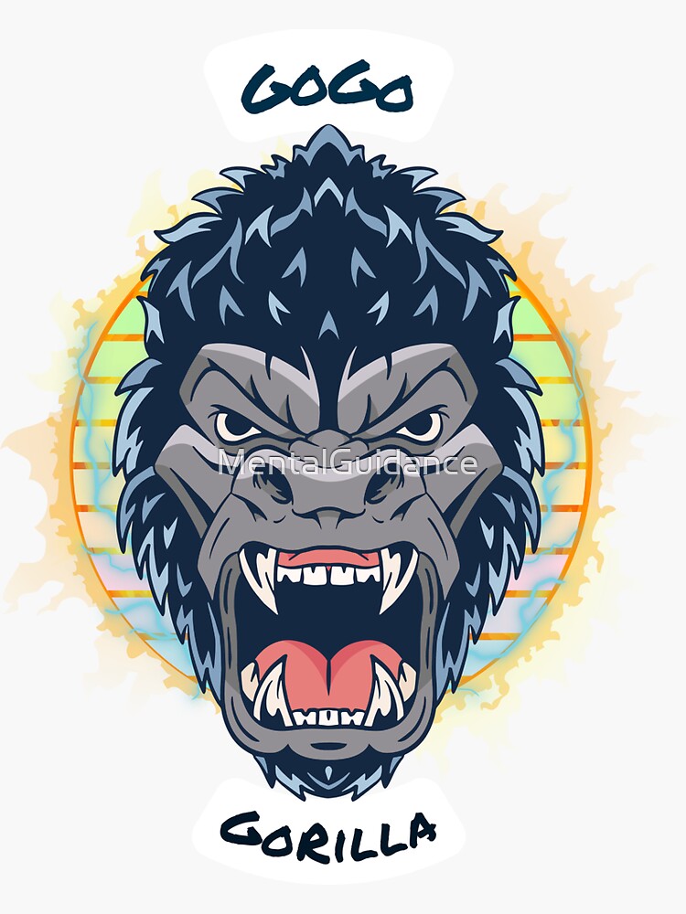 "Gorilla Jungle Go Go Gorilla Monster" Sticker for Sale by ...