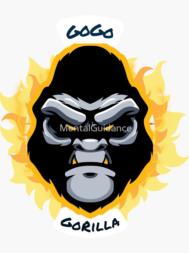 "Gorilla Jungle Go Go Gorilla Fearless" Sticker for Sale by ...