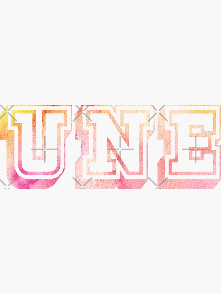 "UNE- Sticker" Sticker for Sale by magfrench | Redbubble