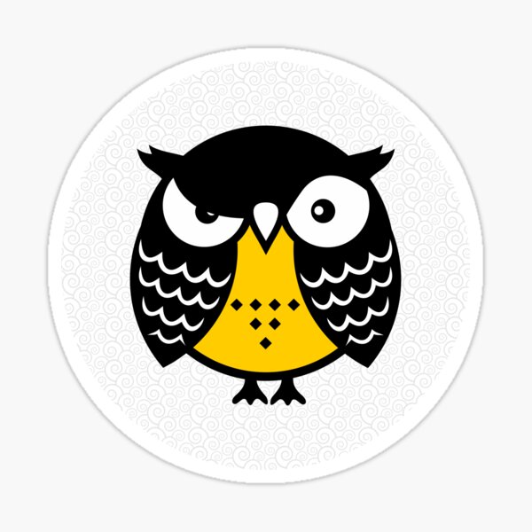 Angry Owl Eyes Stickers | Redbubble