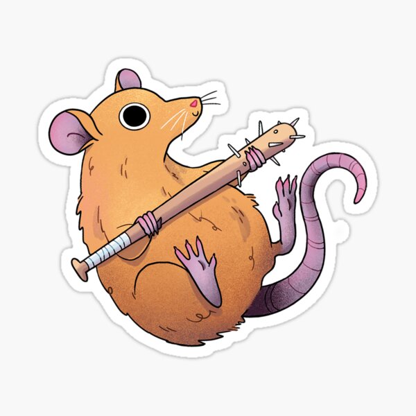 "Rat with a bat" Sticker for Sale by heyouwitheface | Redbubble