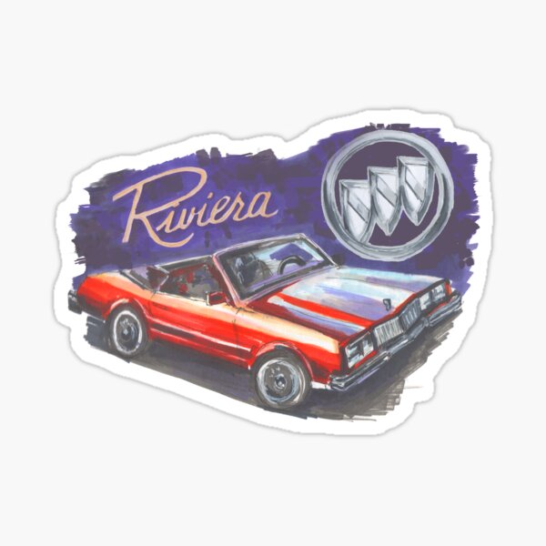 "Ryan Gosling's Buick Riviera Convertible 1982" Sticker by littlearzi ...