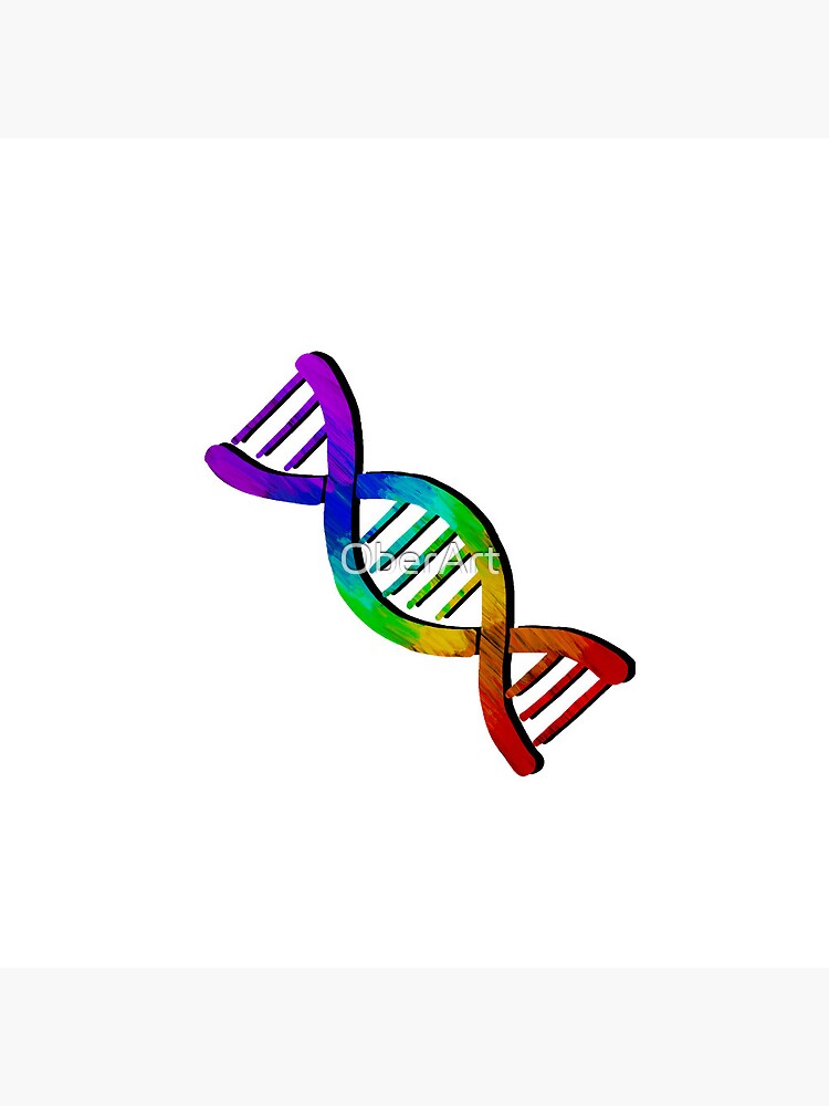 "Rainbow DNA" Pin for Sale by OberArt | Redbubble