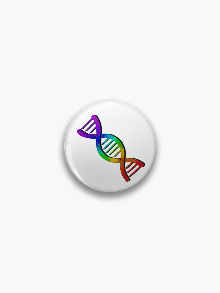 "Rainbow DNA" Pin for Sale by OberArt | Redbubble