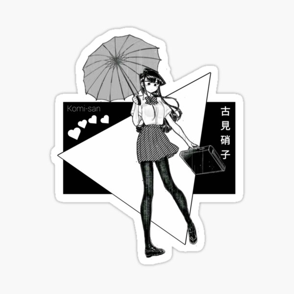 "Komi-san is too too too Kawaii" Sticker for Sale by perkesbuserj ...