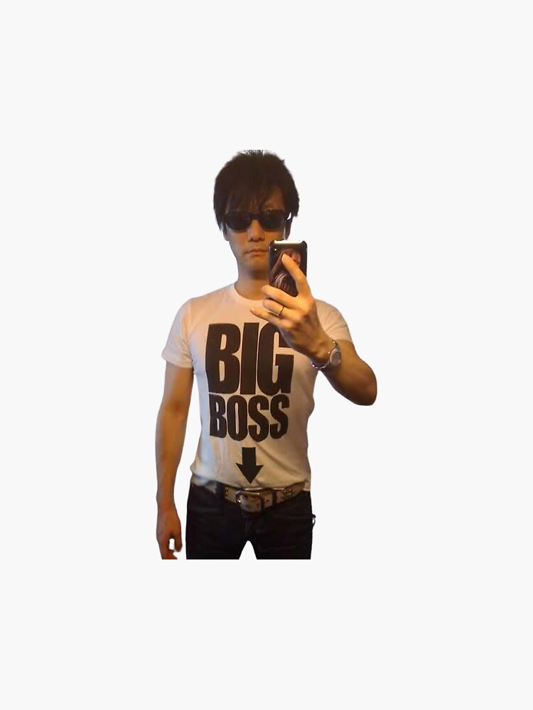 "Hideo Kojima BIG BOSS" Sticker for Sale by Katbot | Redbubble