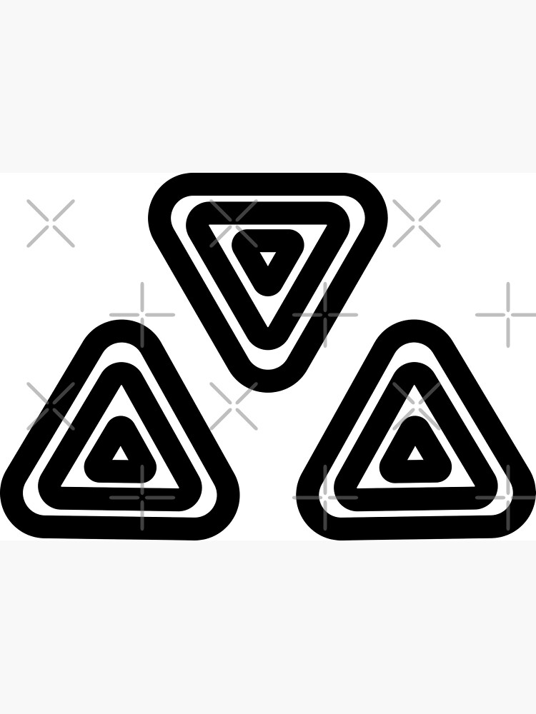 "black and white triangle aesthetic design." Poster for Sale by ...