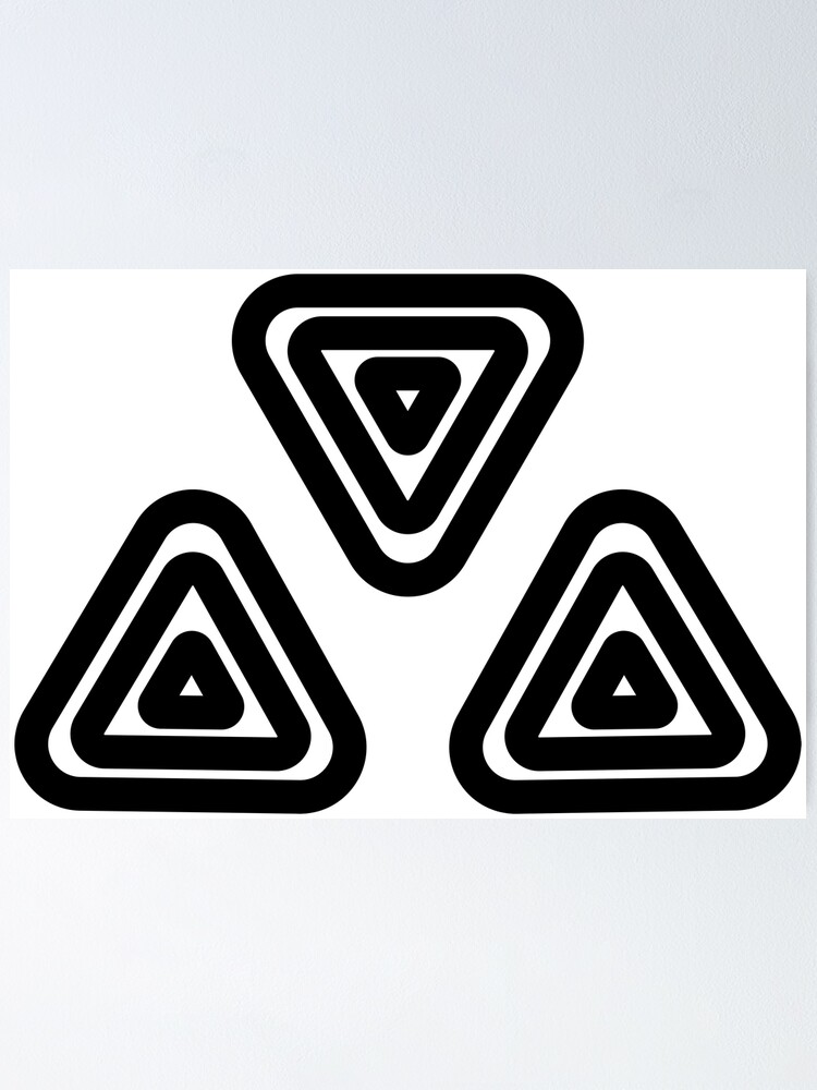 "black and white triangle aesthetic design." Poster for Sale by ...
