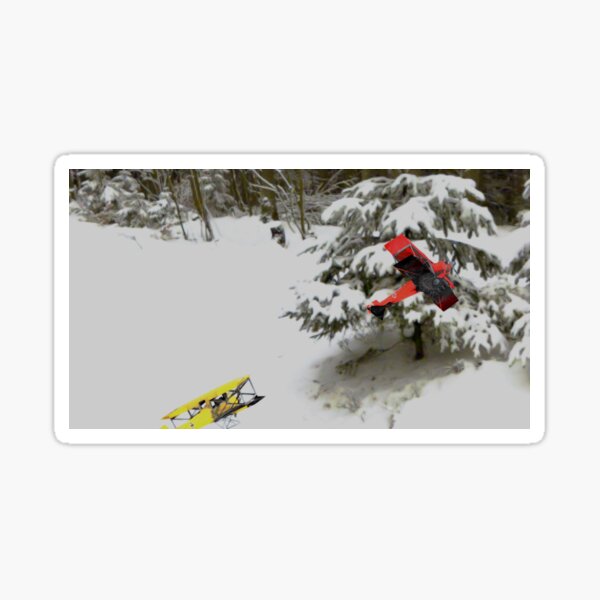 "3D_Fighter_Plane_SNOW_Dogfight_B" Sticker for Sale by ConVinceDesigns ...