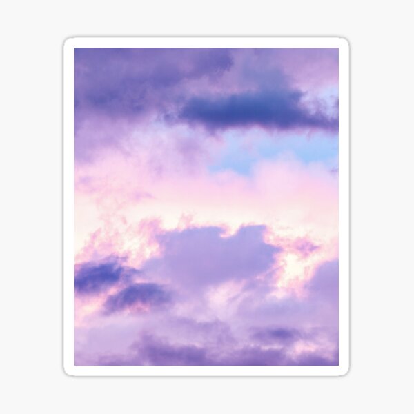 "Purple Cloud Sky Sunshine" Sticker for Sale by PeePulShop | Redbubble