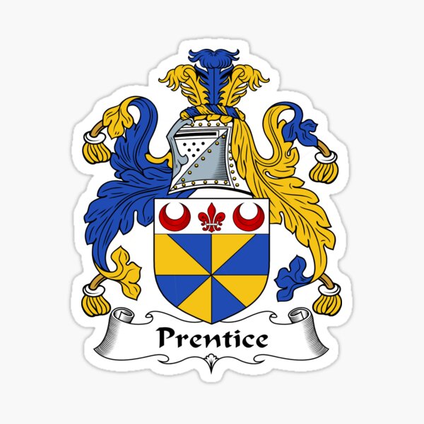"Prentice" Sticker for Sale by HaroldHeraldry | Redbubble