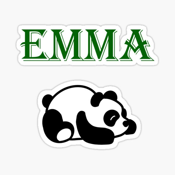 "Panda named Emma" Sticker for Sale by Sebastiano71 | Redbubble