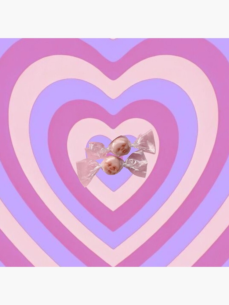 "weirdcore heart candy " Poster for Sale by incrediblell | Redbubble