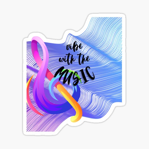 "Vibe with the music" Sticker for Sale by Rjpardo | Redbubble