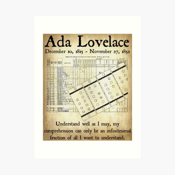 "Ada Lovelace Mathematician Computer Science Mathematics Understanding ...