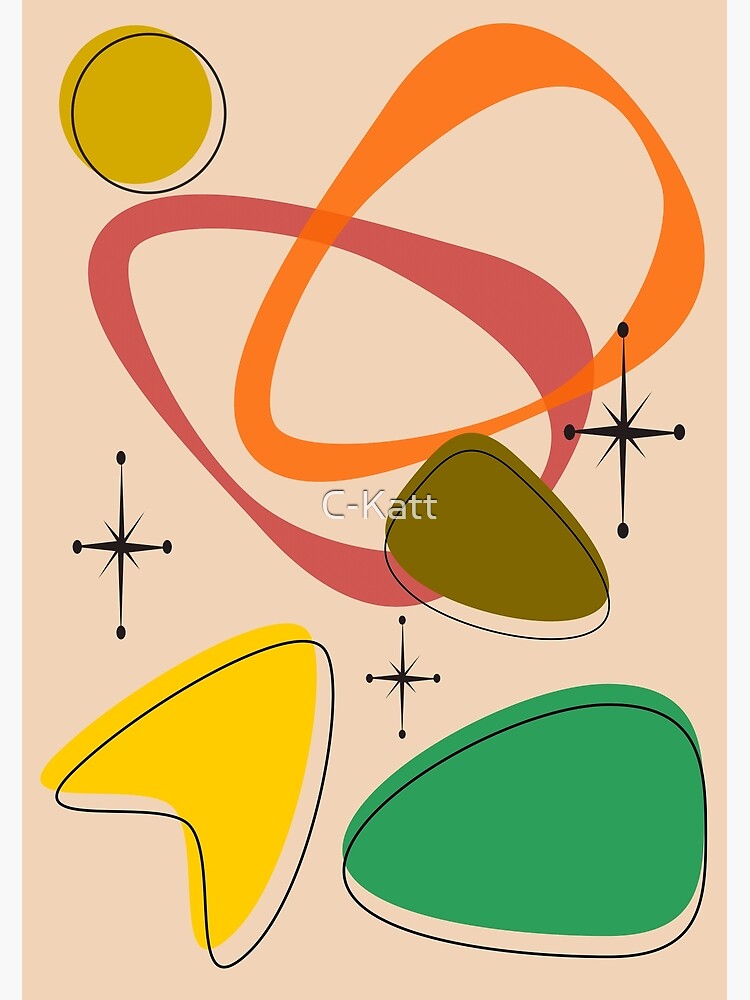 "Mid Century Retro Atomic Design " Poster for Sale by C-Katt | Redbubble