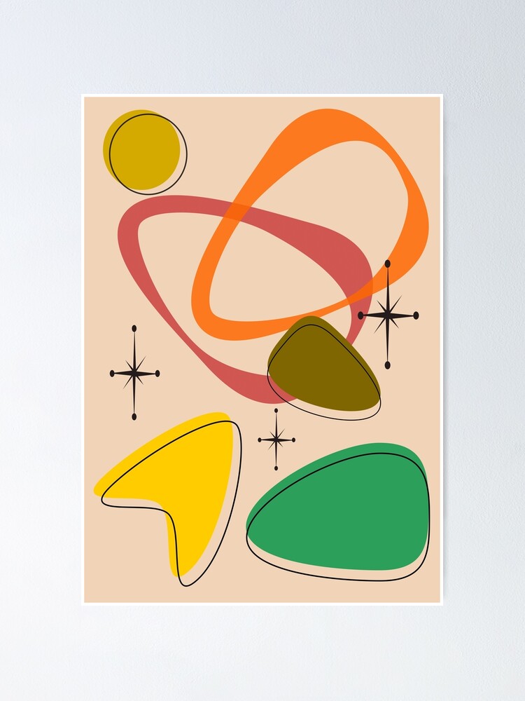 "Mid Century Retro Atomic Design " Poster for Sale by C-Katt | Redbubble