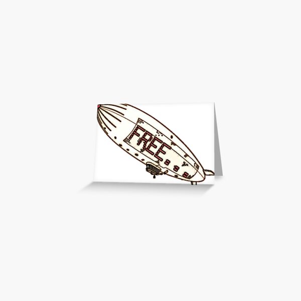 "Floating in the Blimp A Lot" Greeting Card by GrokkoW | Redbubble