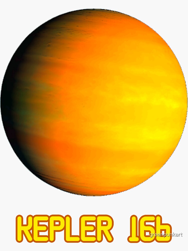 "Kepler 16b" Sticker for Sale by greenpunkart | Redbubble