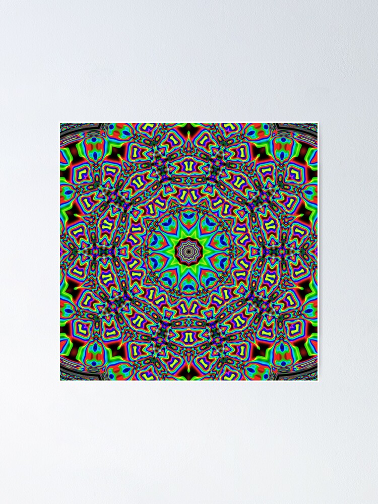 "Psychedelic Trippy Acid LSD Art" Poster for Sale by sarcasticsym ...