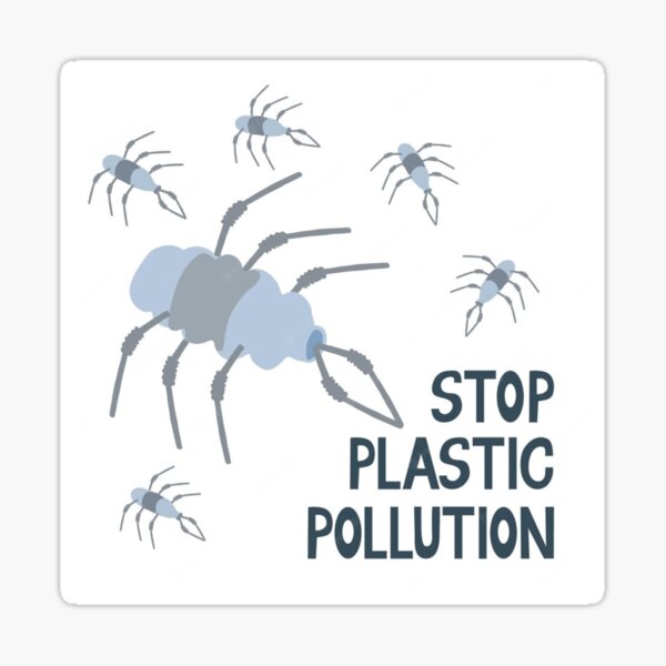 Stop Plastic Pollution”" Sticker for Sale by MonsterDezigns | Redbubble