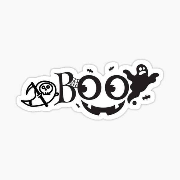 "Boo through the Halloween night with these cute ghosts!" Sticker for ...