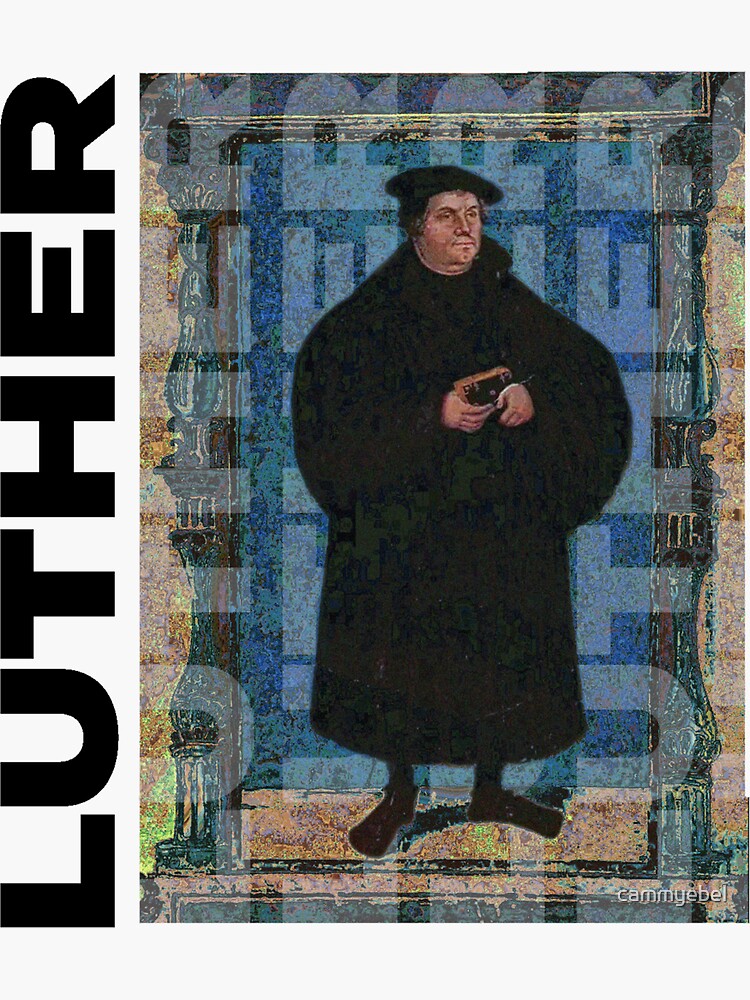 "MARTIN LUTHER" Sticker for Sale by cammyebel | Redbubble