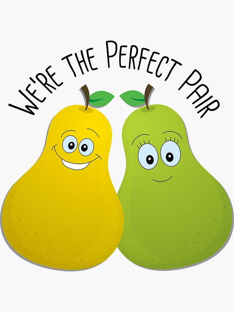 "We're The Perfect Pair " Sticker for Sale by scooterbaby | Redbubble