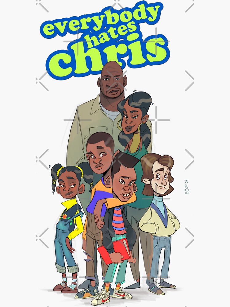 "Everybody Hates Chris Anime by Tako" Sticker for Sale by ...