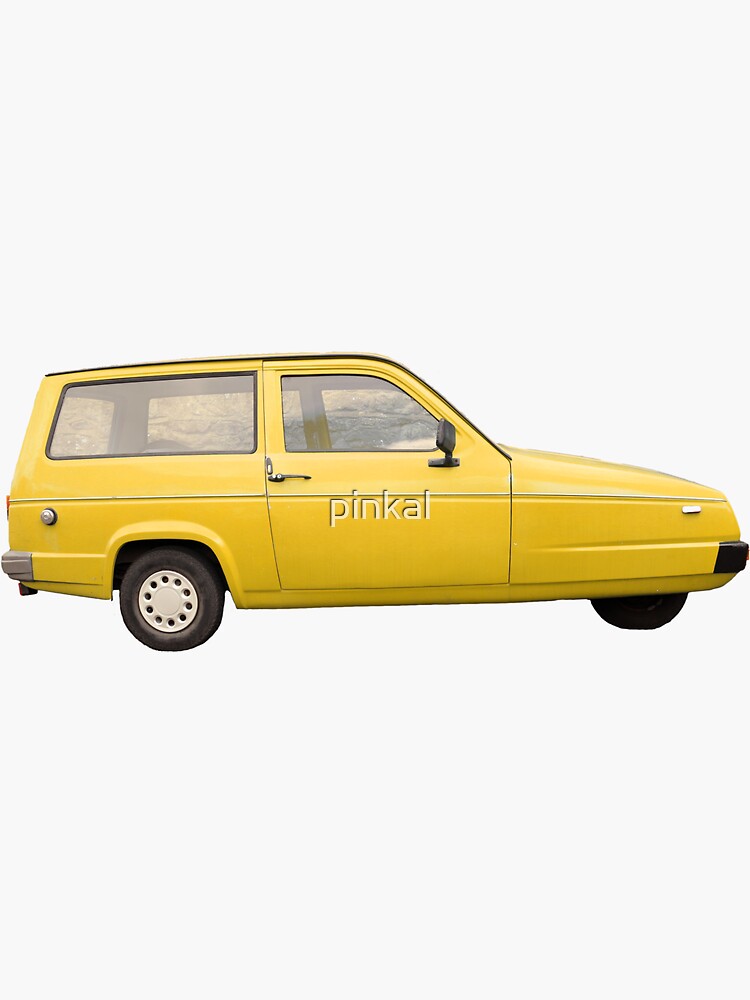 "Yellow Robin Reliant" Sticker for Sale by pinkal | Redbubble