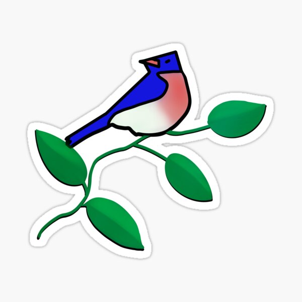 "Bluebird with black background" Sticker for Sale by FlippinTurtles ...