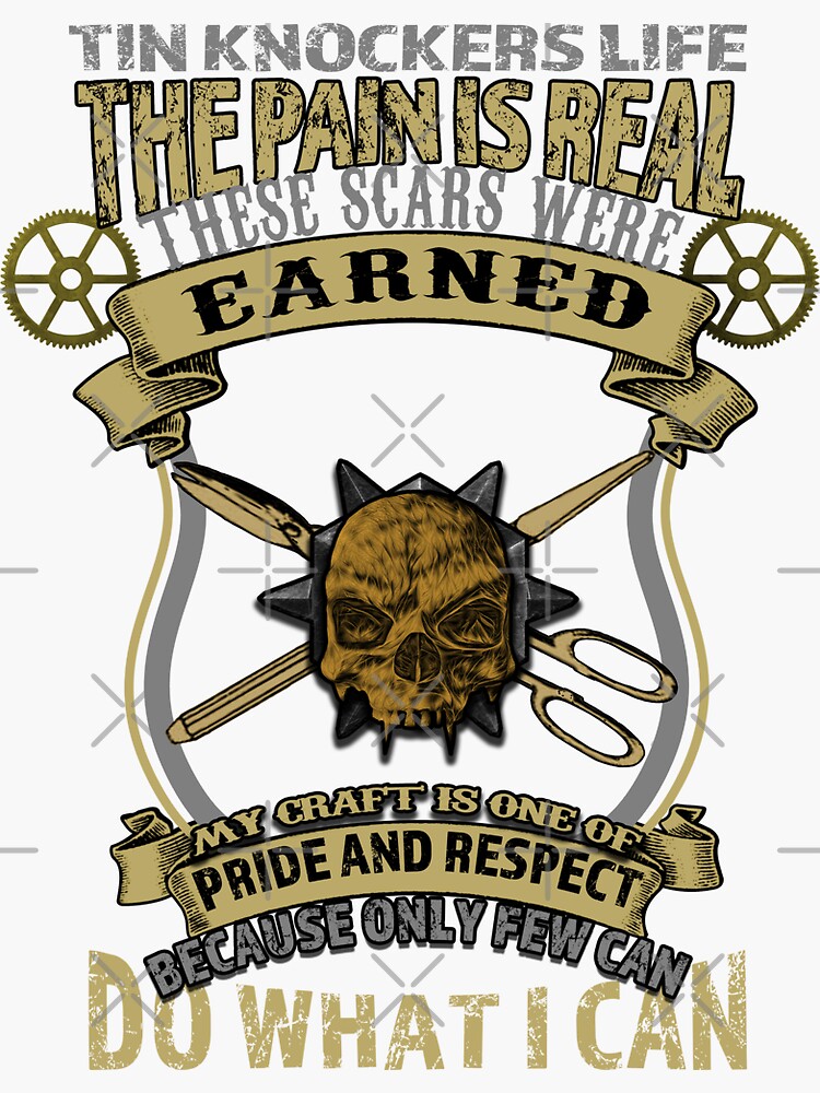 "Tin Knockers Life" Sticker for Sale by AllLeftSides42 | Redbubble