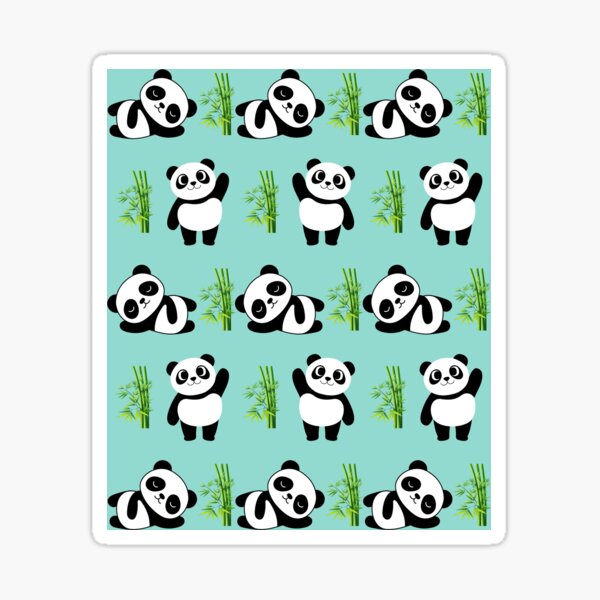 "Cute Black and White Pandas" Sticker for Sale by 37jlee | Redbubble