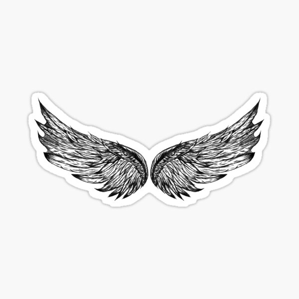 "black wings" Sticker for Sale by axelexa | Redbubble