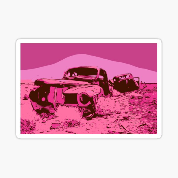 "Pink Wreck" Sticker for Sale by BrendanARing | Redbubble