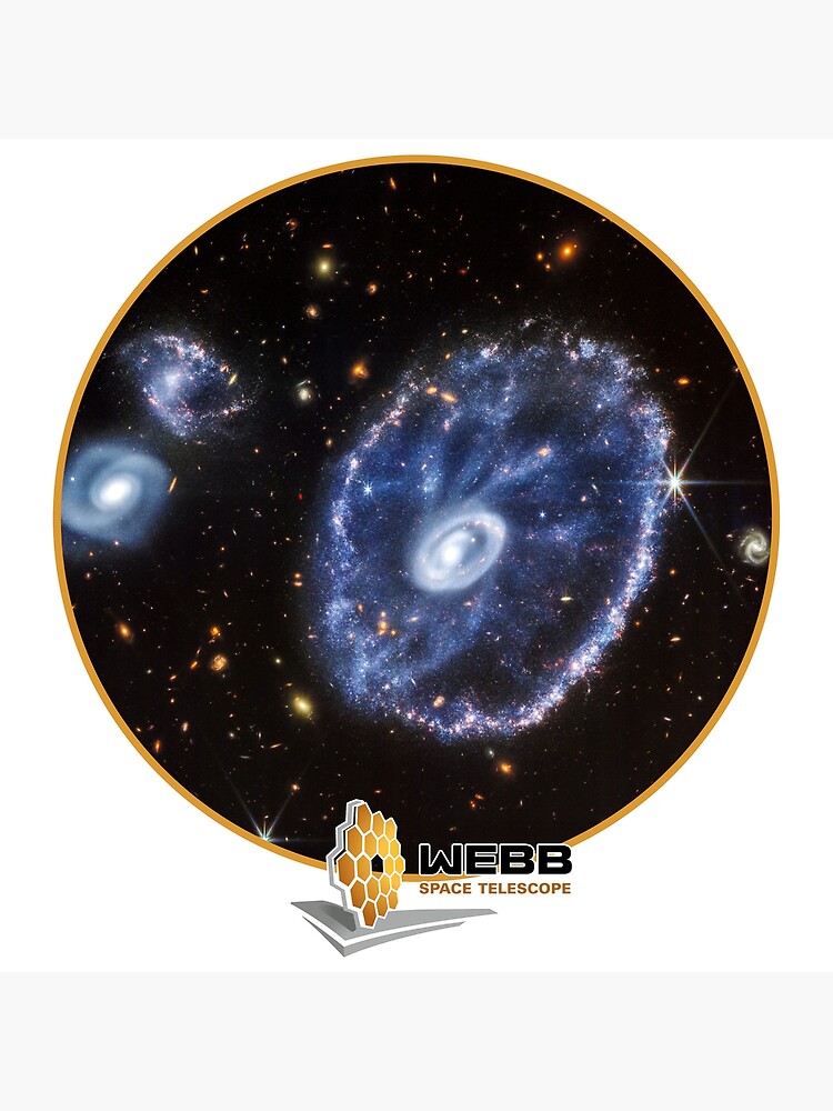 "NASA Photo of Cartwheel Galaxy With James Webb Space Telescope Logo ...