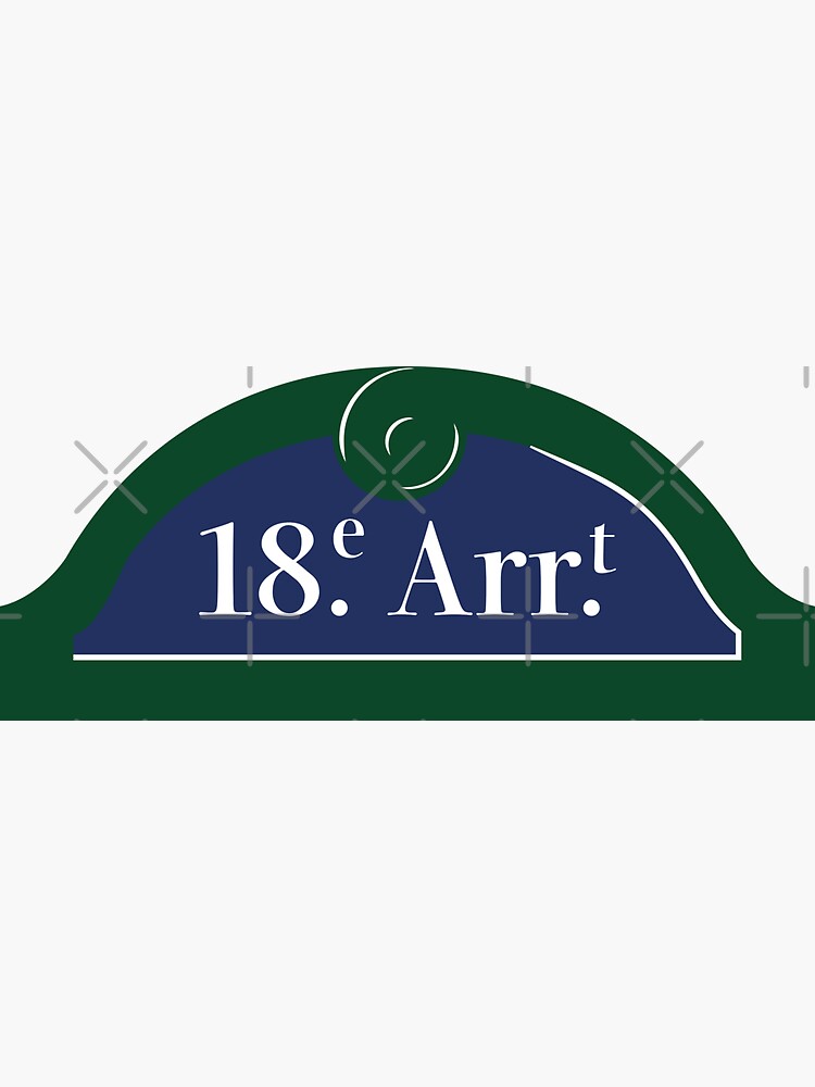 "Panel 18th Arrondissement Paris" Sticker for Sale by BubbleManShop ...