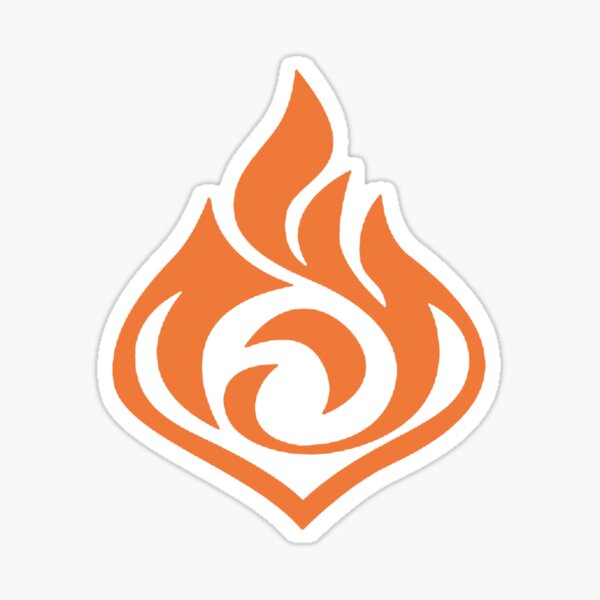 "Genshin Impact- Pyro" Sticker for Sale by sukisoup | Redbubble